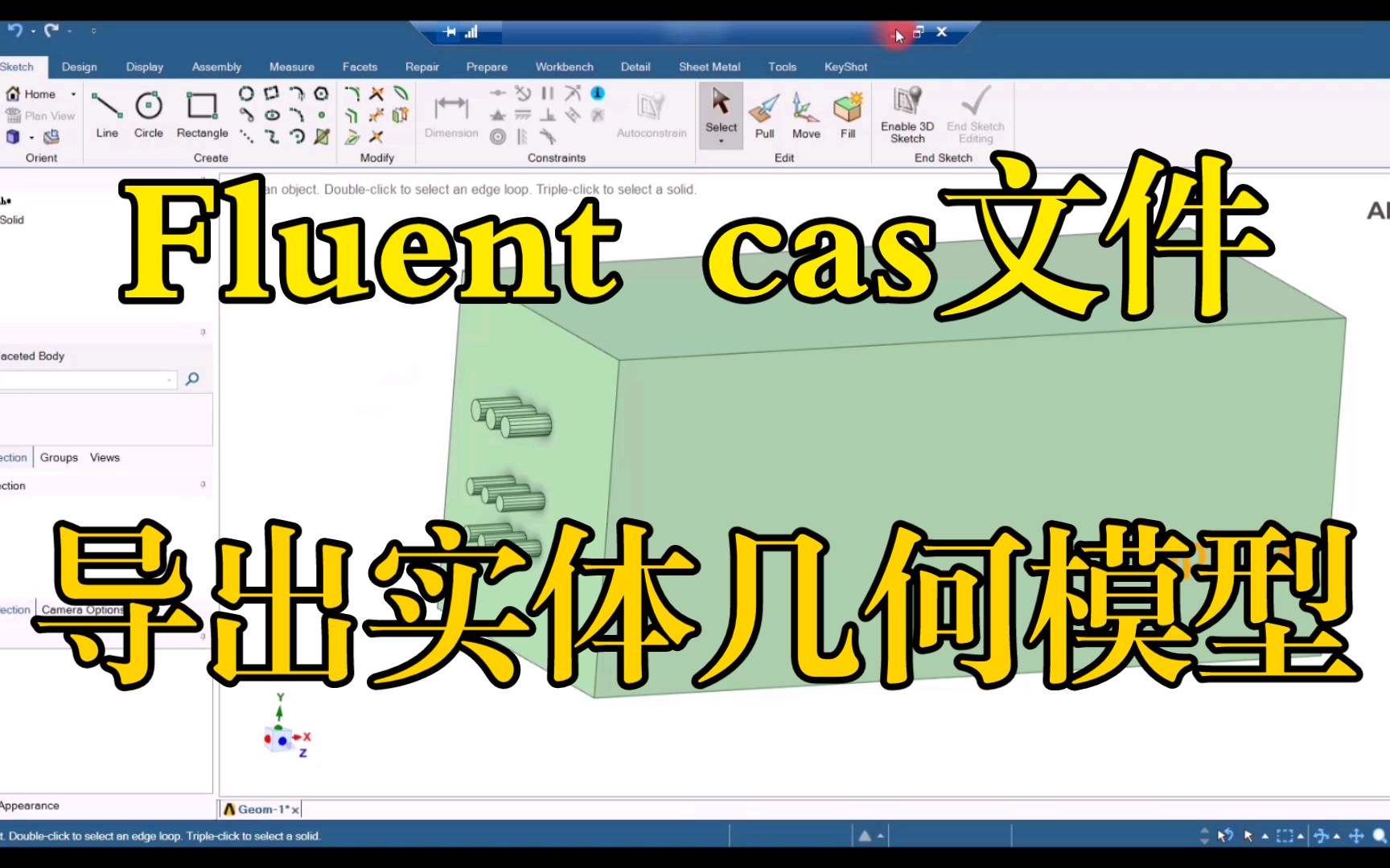 可以从Fluent cas文件导出实体几何模型吗?这是什么操作?