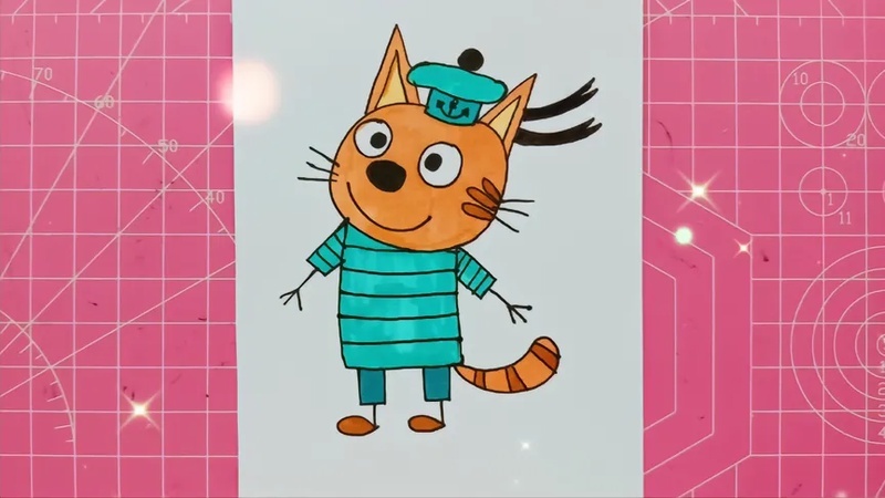 咪好一家简笔画系列:小猫咪布丁的画法