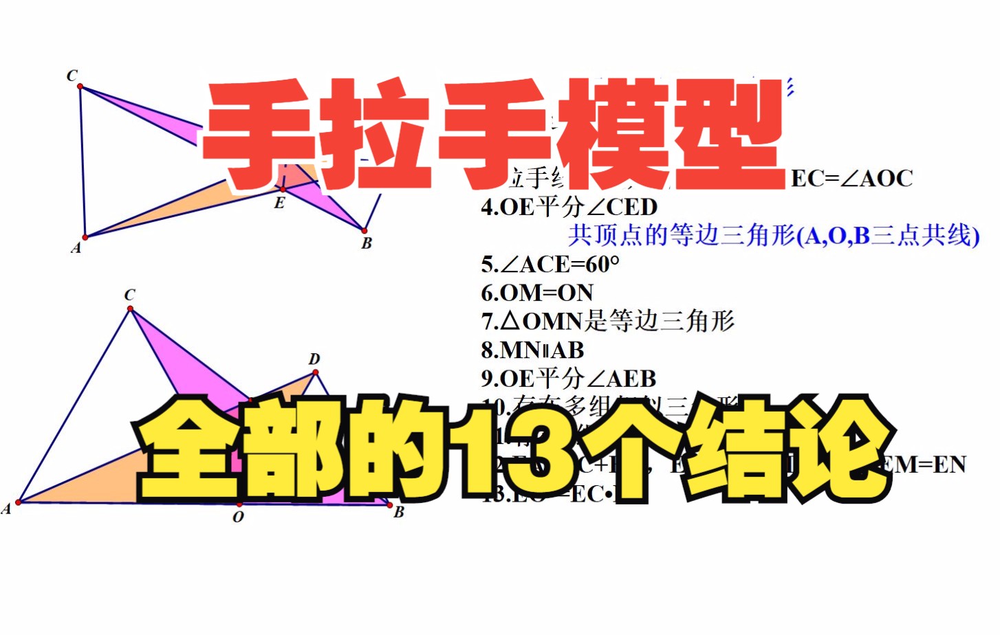 【初中数学】手拉手模型中的13个结论
