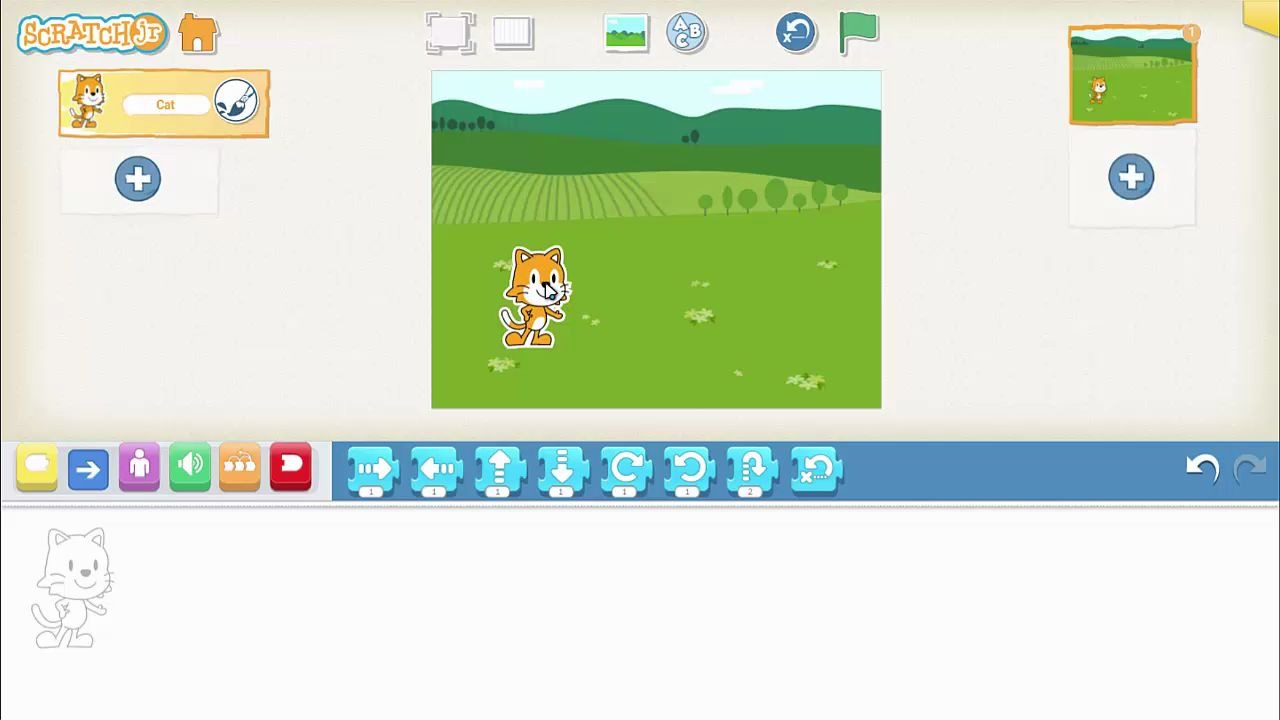 一起学ScratchJr第1课猫咪与狗狗1