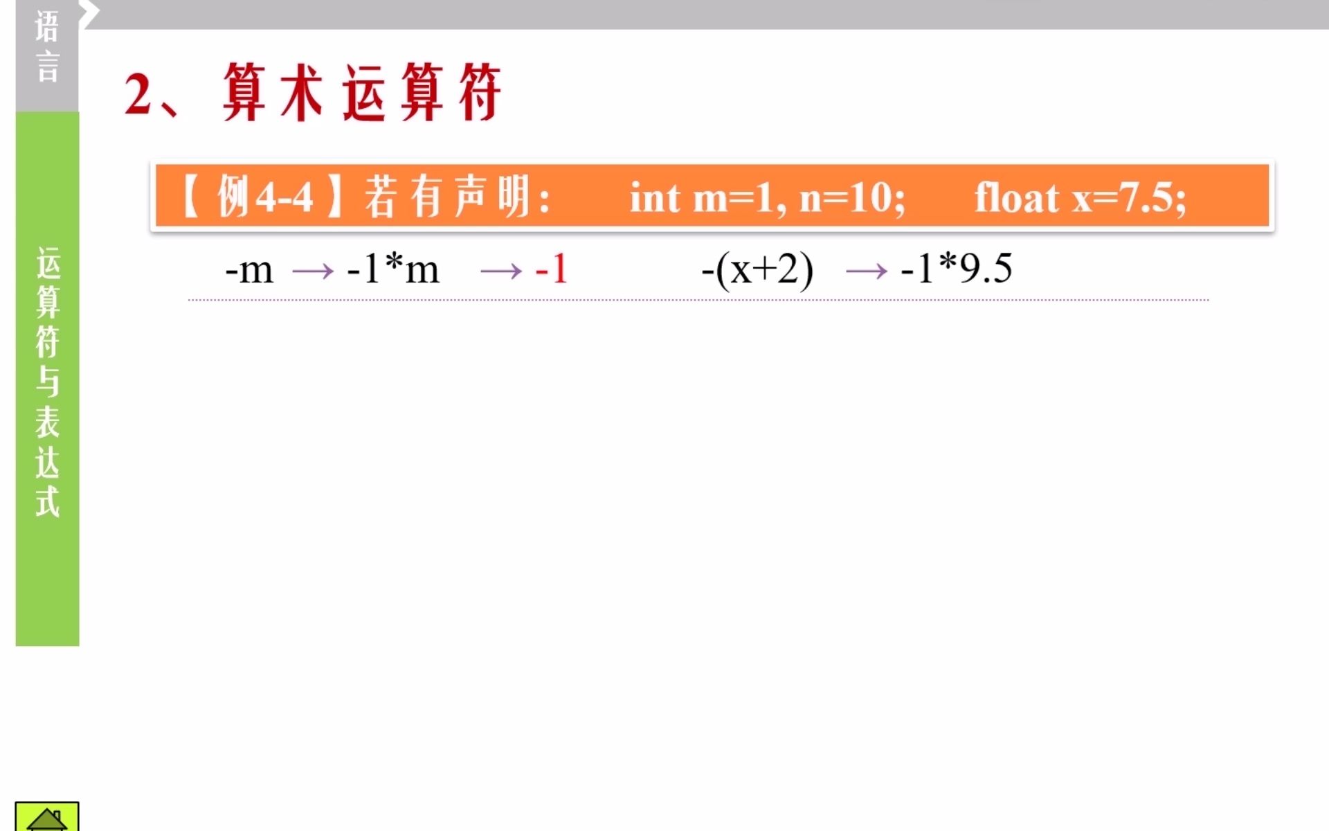 2.运算符与表达式221+单目运算符—自增,自减运算符