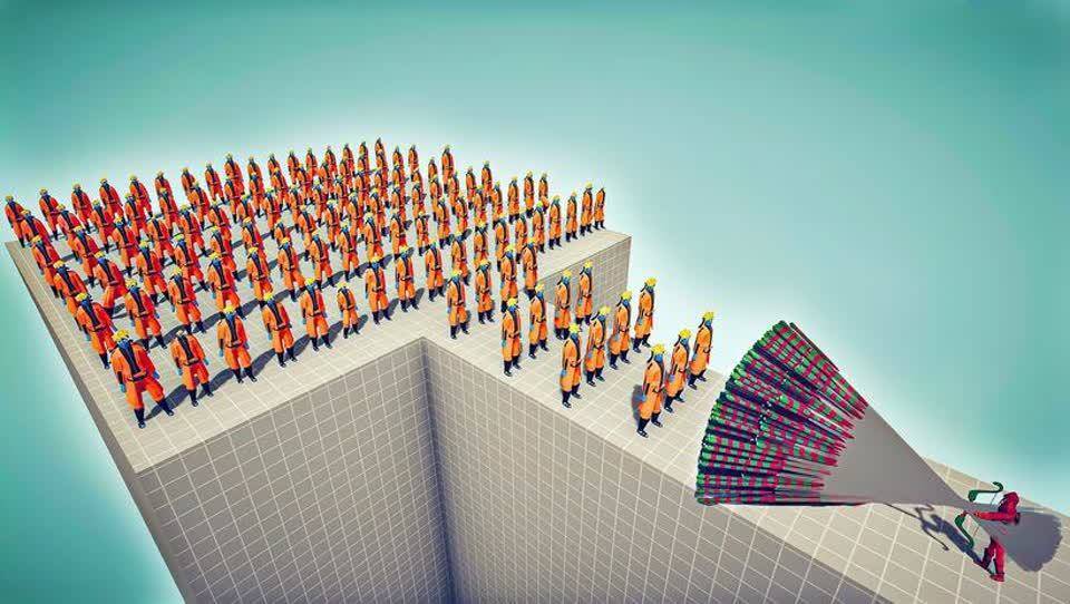 全面战争模拟器:超级射手 vs 鸣人大军