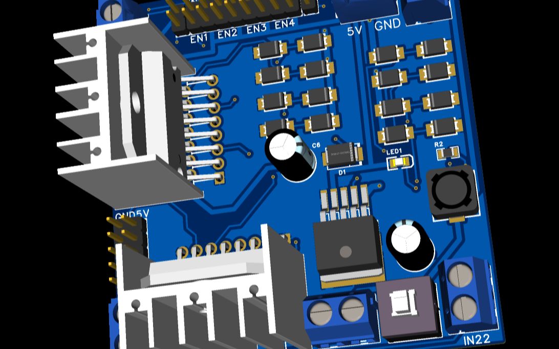 L298n四路电机驱动模块