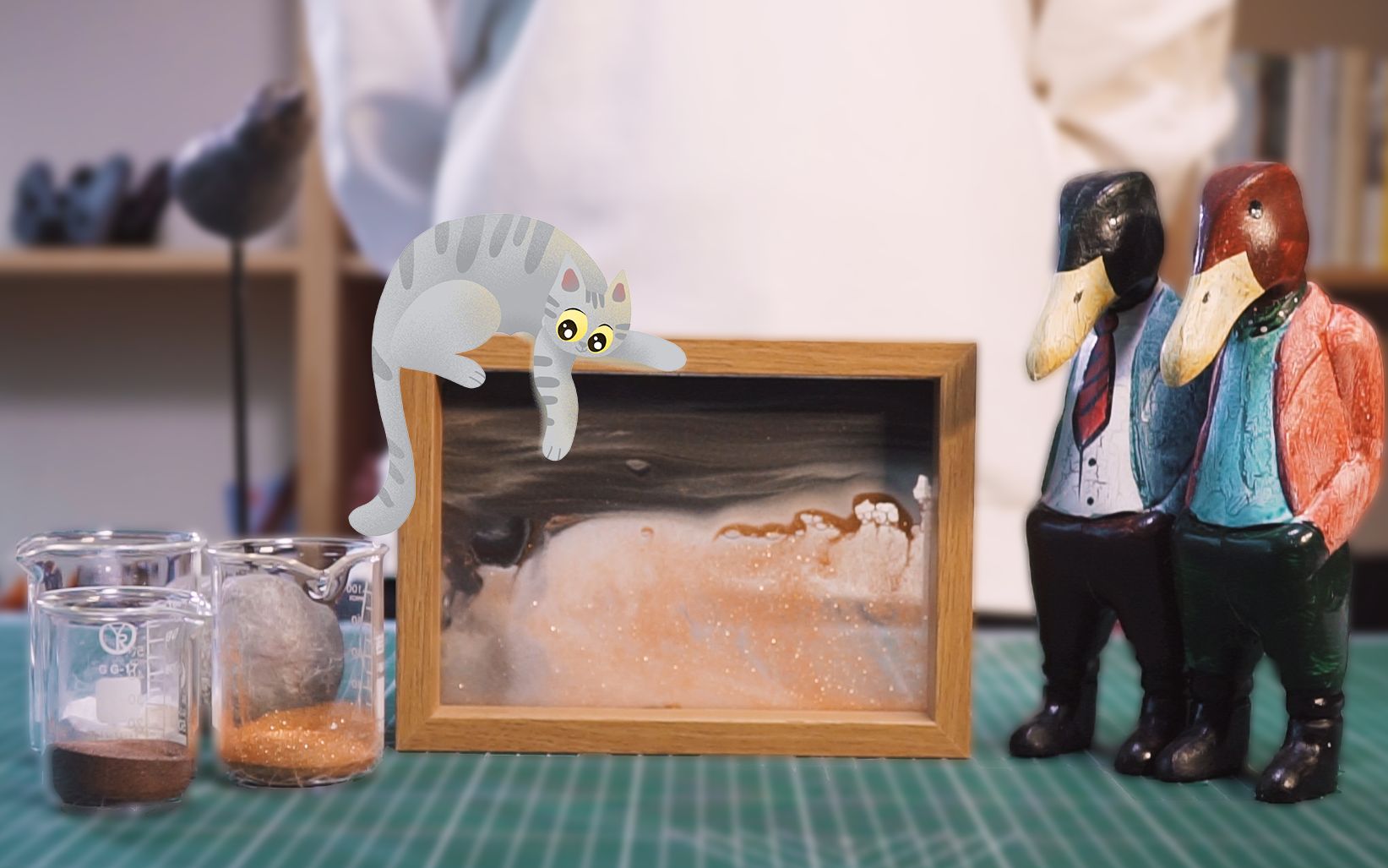 流沙画:浮力与密度结合的艺术