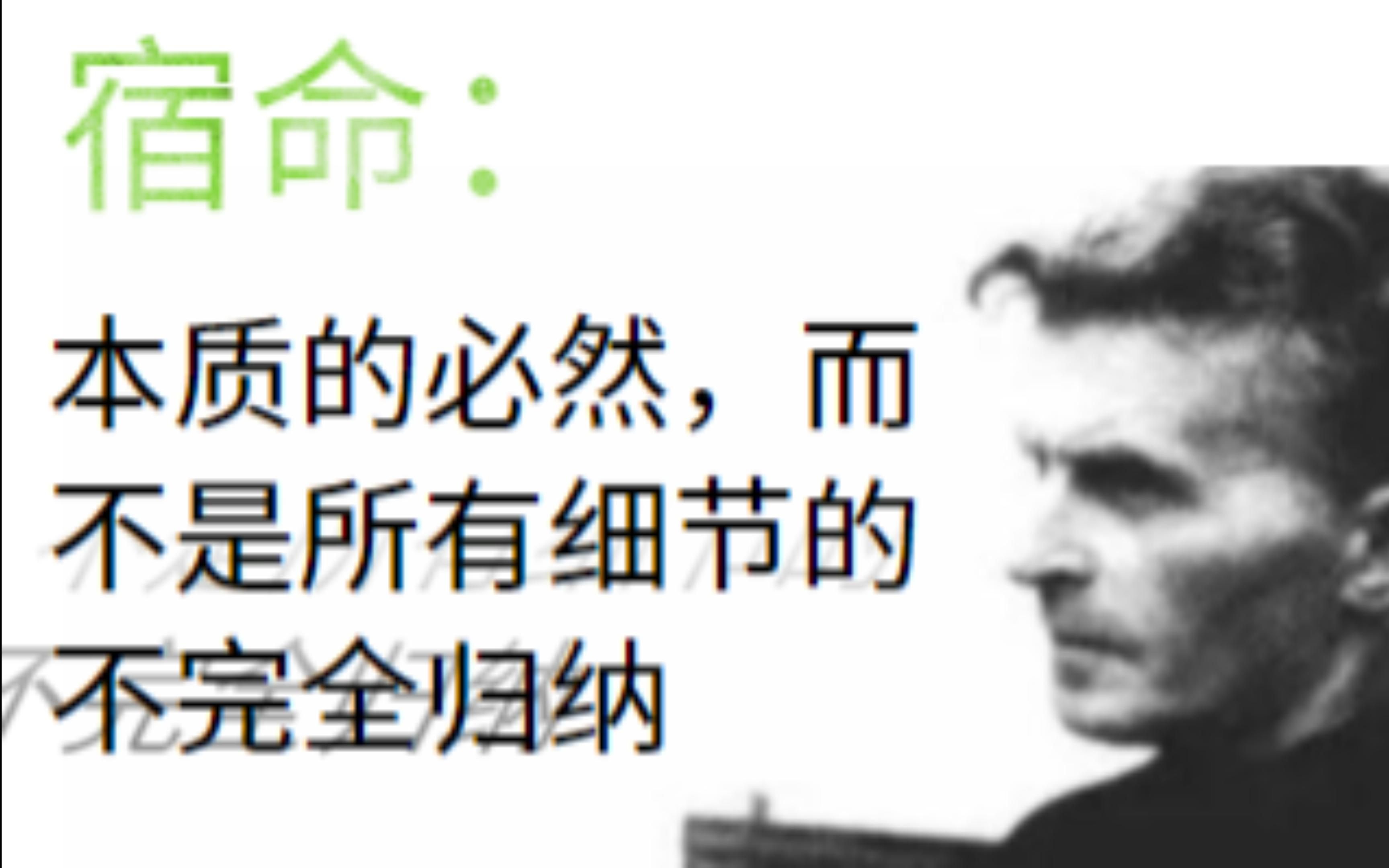 宿命:本质的必然,而不是所有细节的不完全归纳