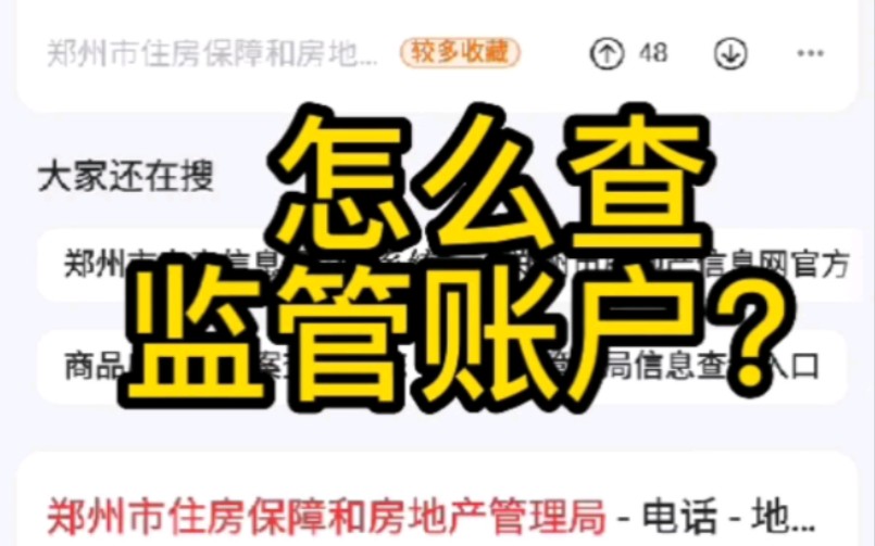 怎么查询资金监管账户?