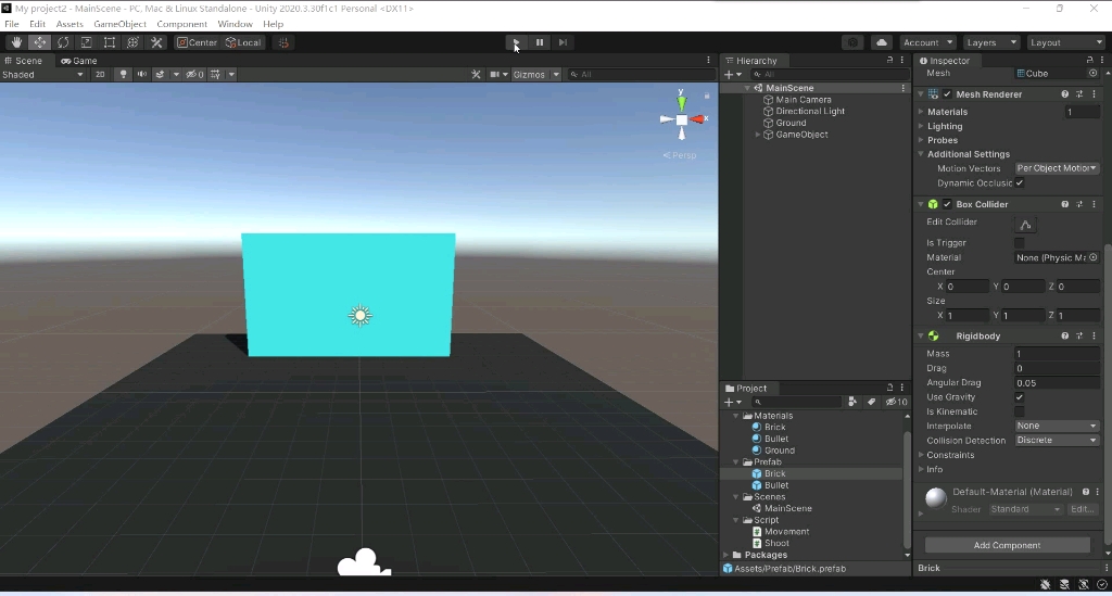 unity打砖块游戏