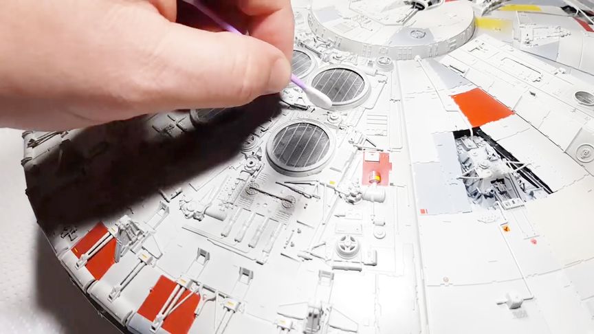 星球大战太空飞船千年隼号,手工模型制作过程