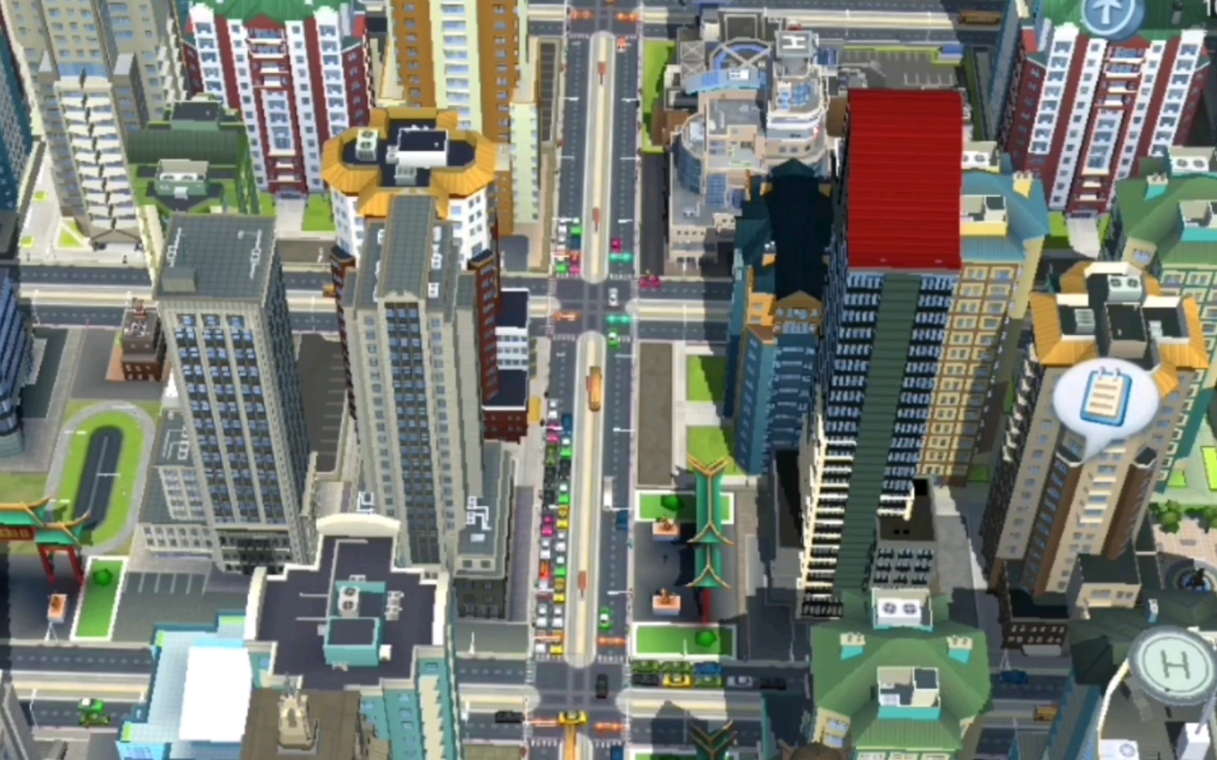【模拟城市:我是市长】将城市主干道全部升级成有轨电车大道的情景