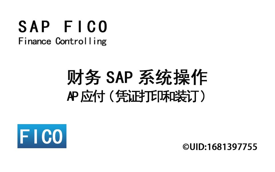 财务SAP系统操作之AP应付(凭证打印和装订)