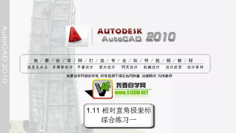 CAD快速入门第八集相对直角坐标、极坐标合集一