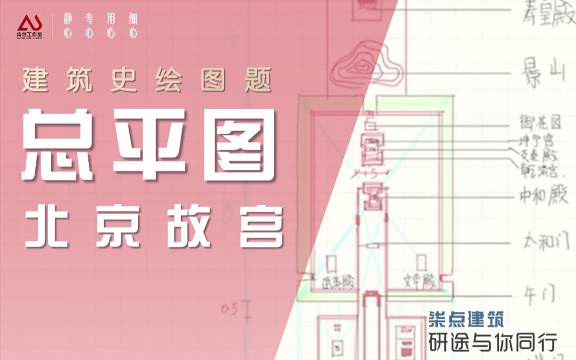 【建筑学考研绘图题】手把手带你画明清北京故宫总平图