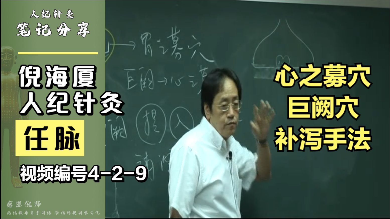 倪海厦人纪针灸,"巨阙穴" 心之募穴,基本的补泻手法,什么是膈膜