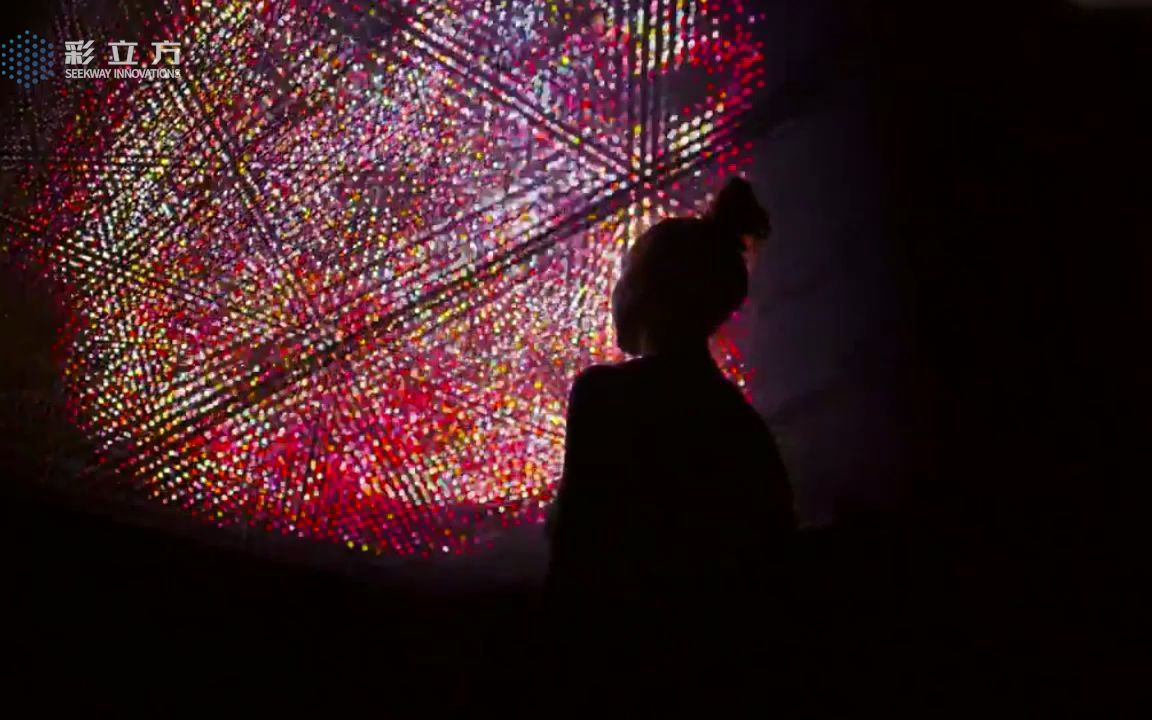 美国佩斯艺术展3D灯光矩阵视觉装置
