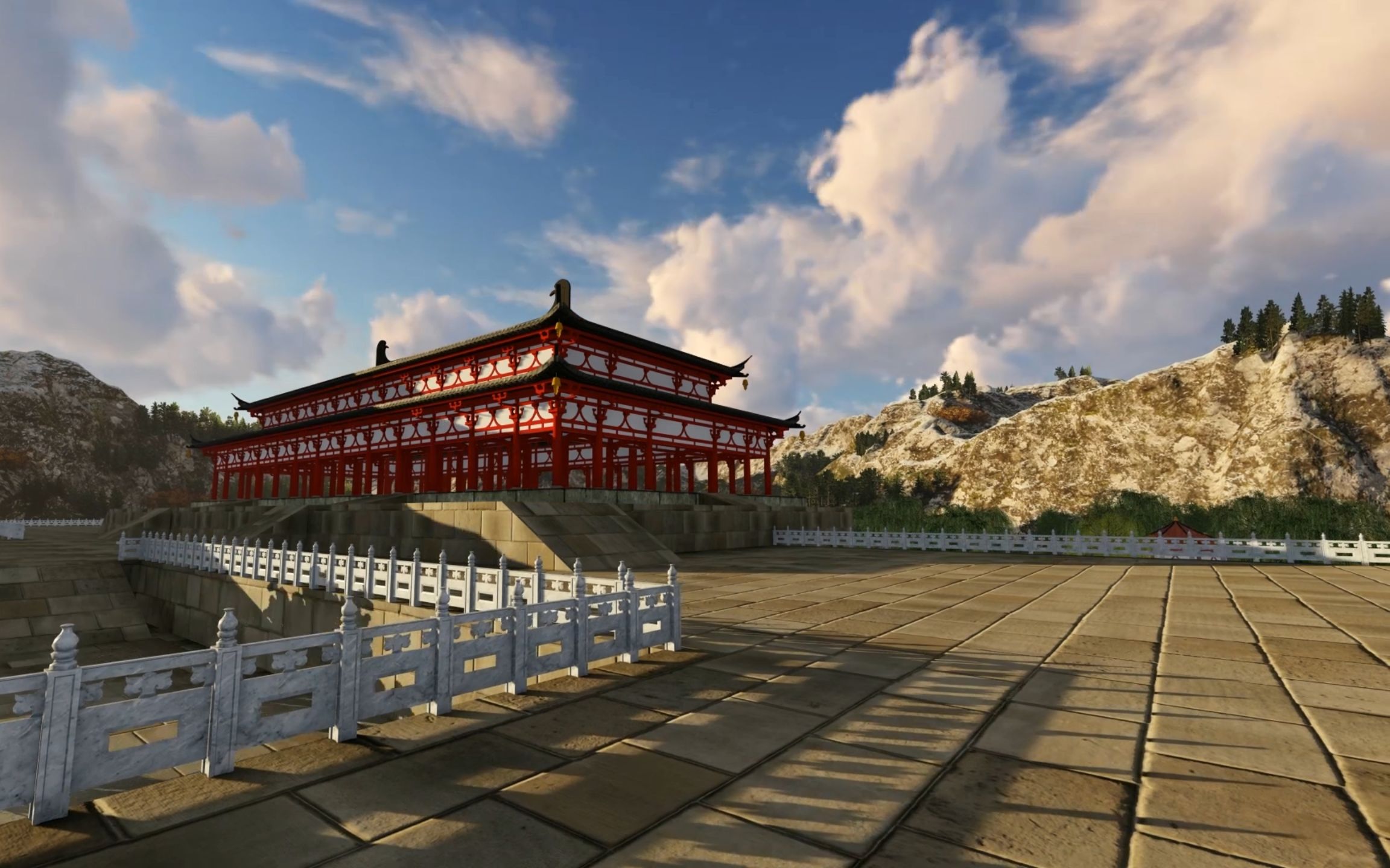 REVIT古建筑建模:大明宫含元殿+古亭