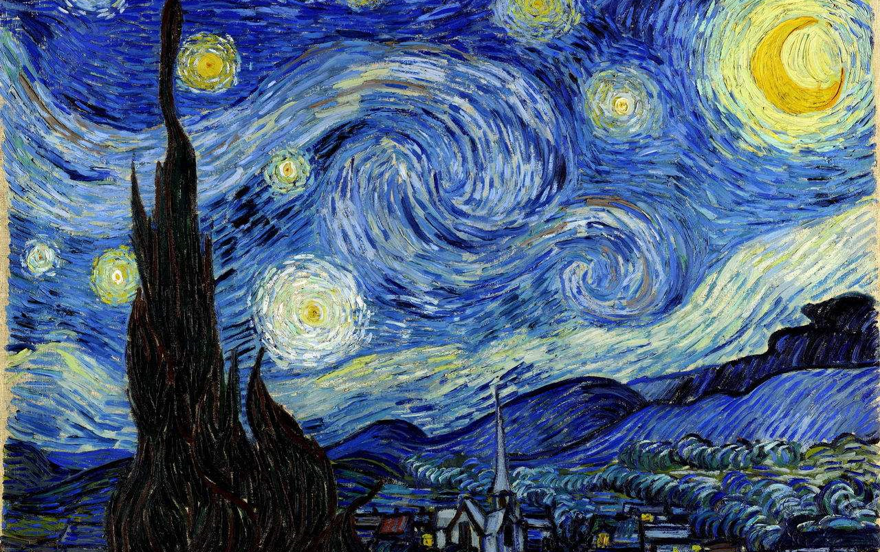 学会这幅画,还怕没有B可装?大神教你画梵高星空!