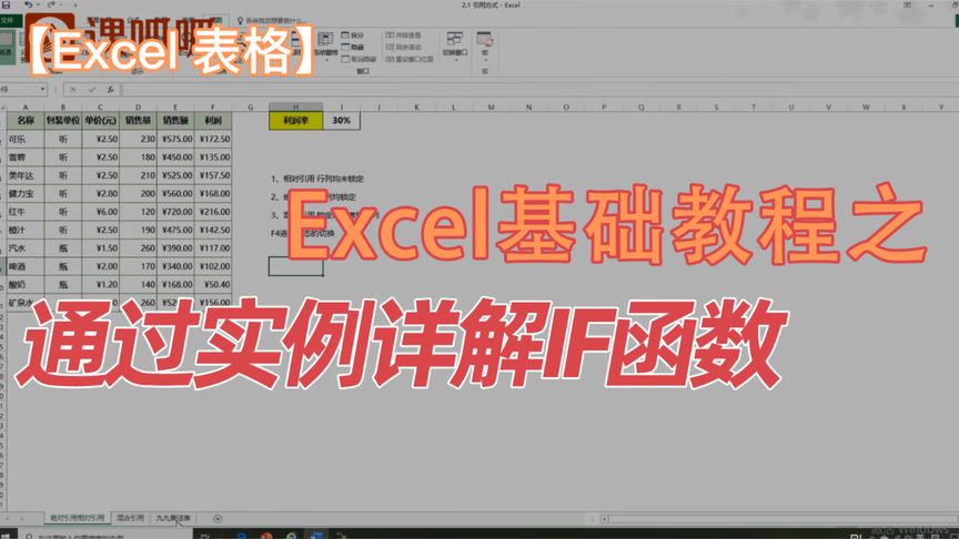 Excel基础教程之通过实例详解IF函数
