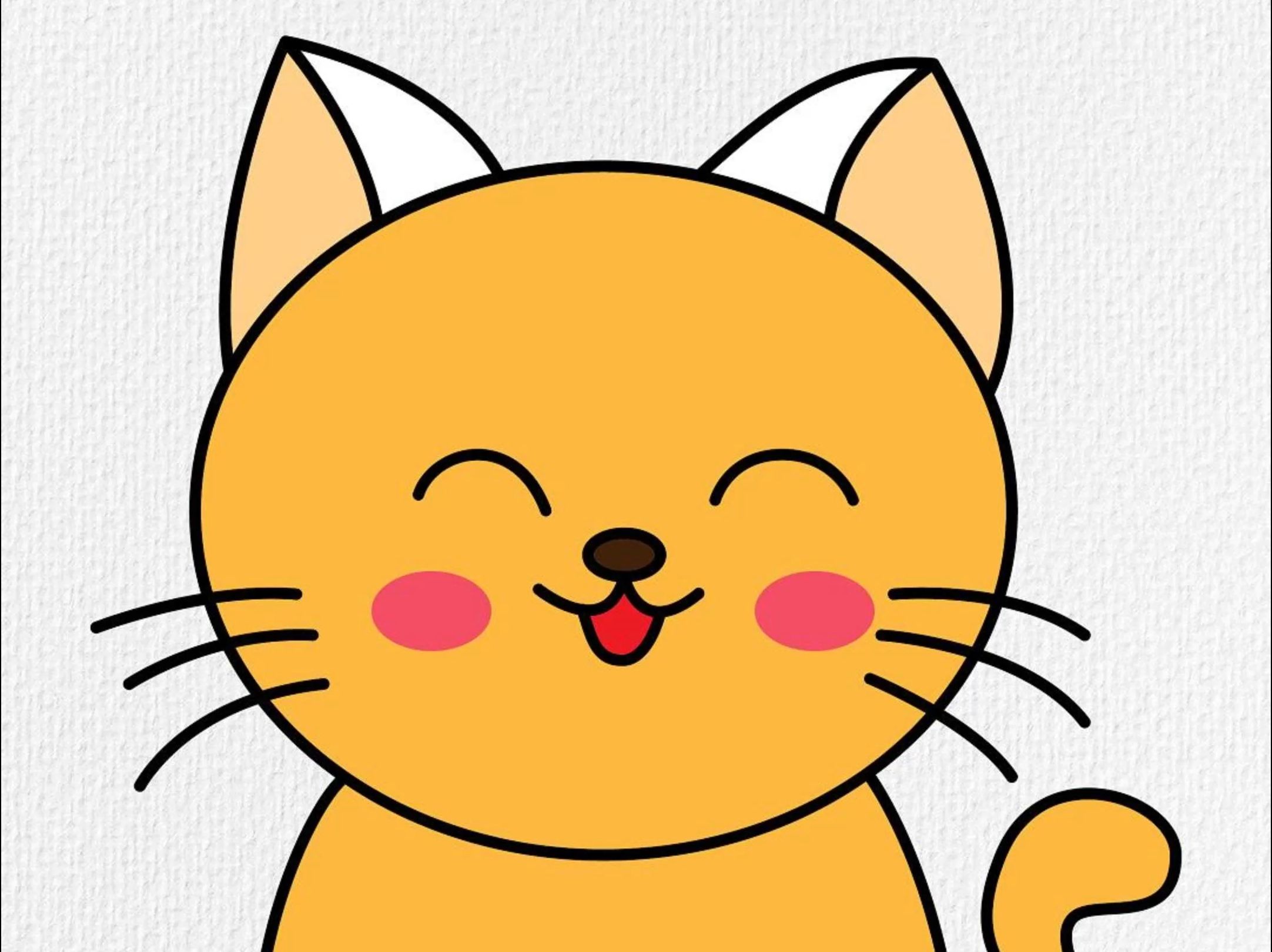 猫咪简笔画,快来和我一起画吧#简笔画
