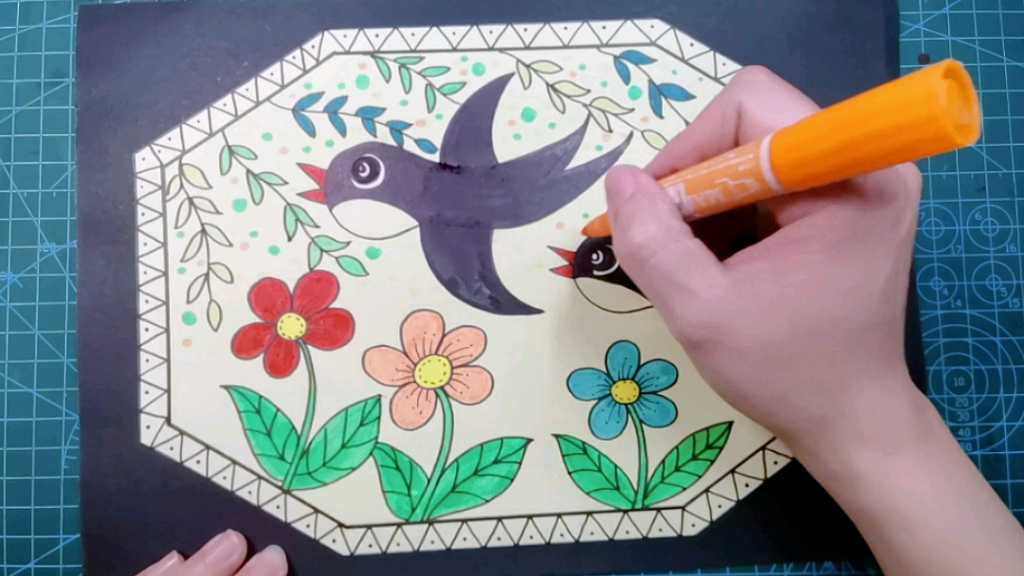 春天主题绘画#小燕子简笔画#24节气#春分#立春#小燕子儿童画