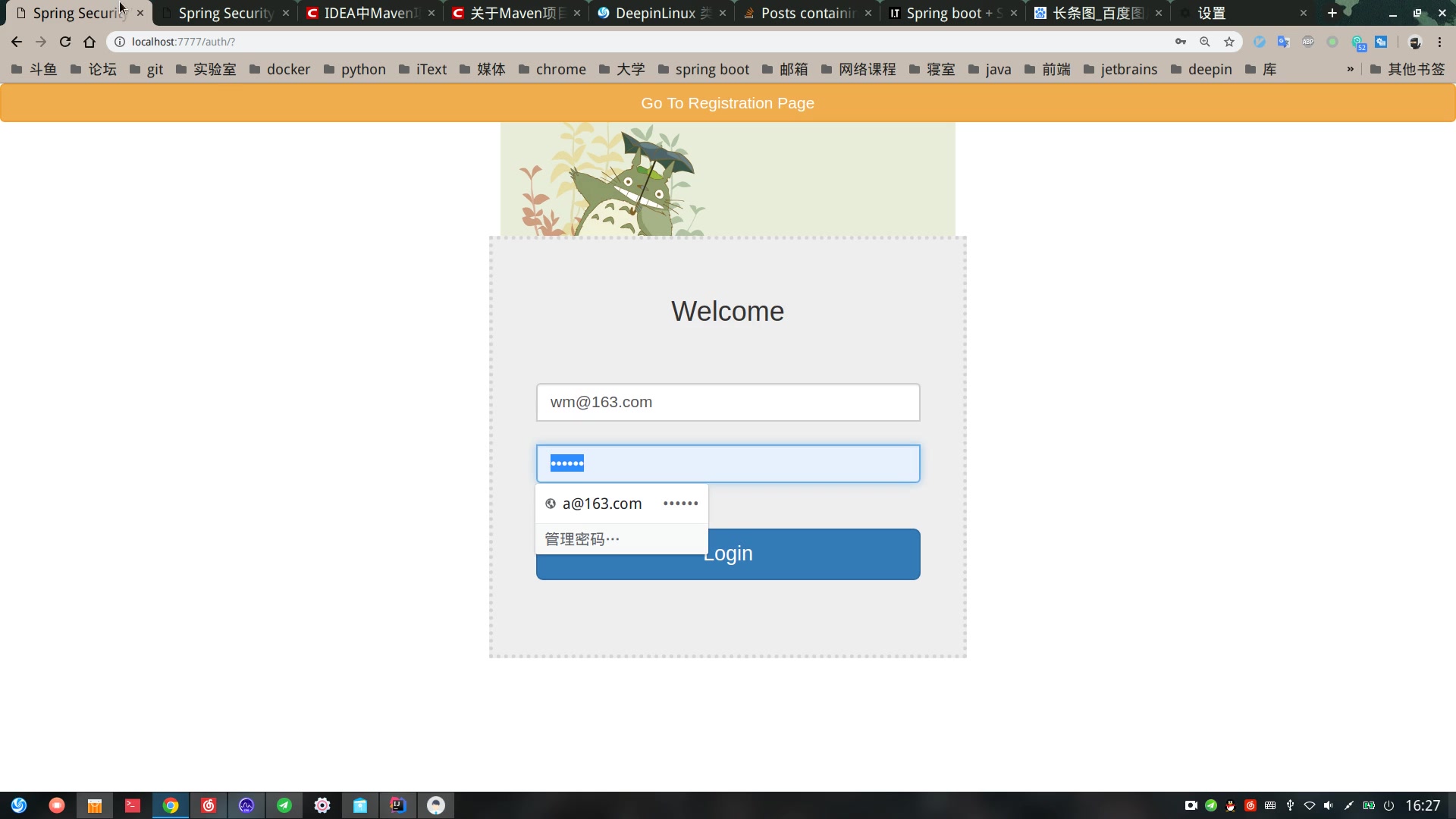 springboot sso(single sign on)单点登录、注册、退出 数据库为MySQL...