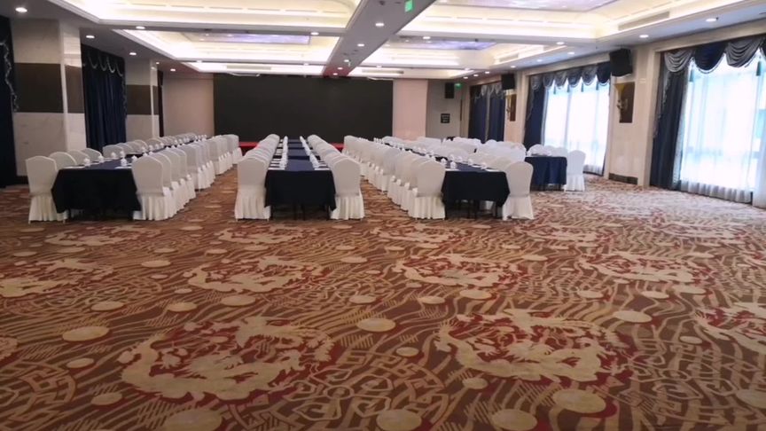 #酒店#餐饮#会议室 会议现场布置完成