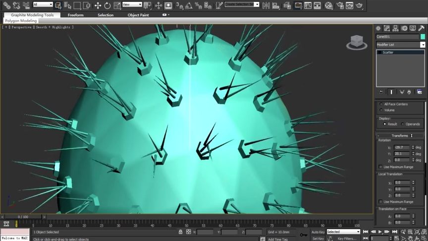 「建模专辑」3DMAX仙人球建模实例 多边形建模教程