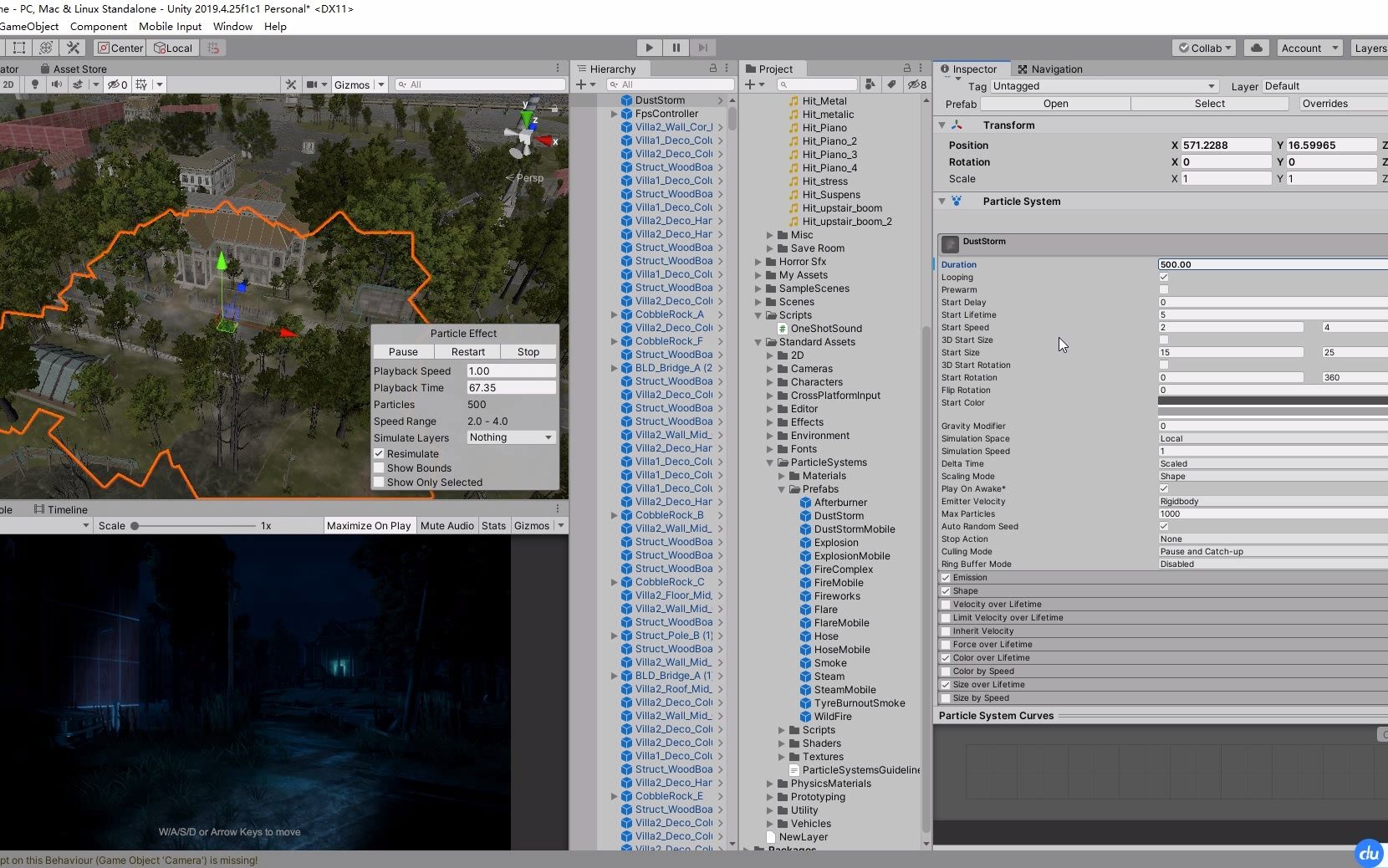 Unity3d开发第一人称恐怖游戏-视频完整版-Part1-21-雾气效果