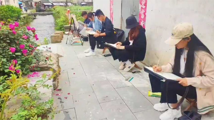 银川能源学院视觉传达与设计专业展开校外写生实践活动