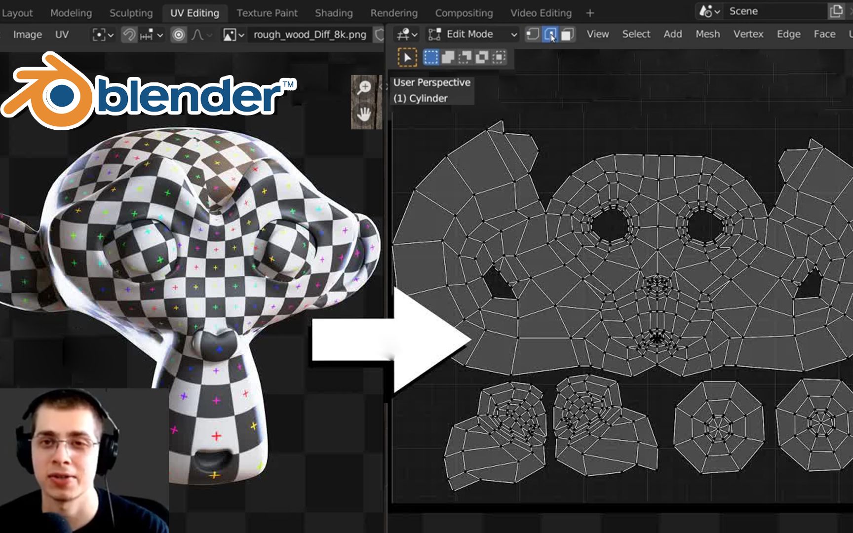 Blender教学:如何给模型展UV和贴图? 30分钟教你学会UV展开!【初学...