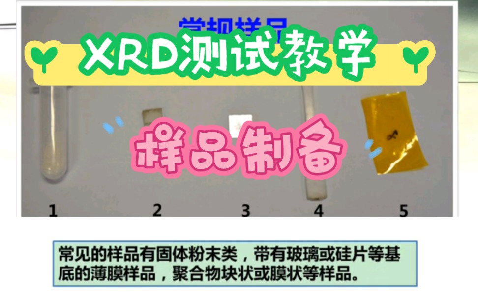 多晶X射线衍射培训,XRD测试样品制备