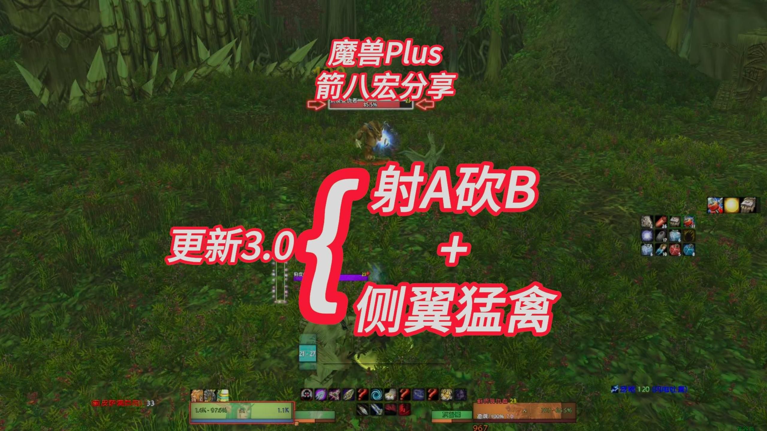 猎人猛禽舞,二合一:射A砍B宏+侧翼猛禽宏 更新3.0