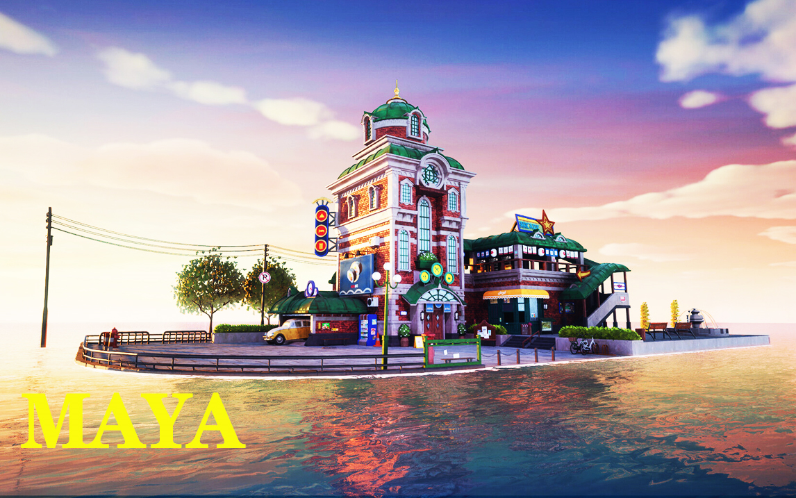 【Maya建模】从零开始教你如何制作建筑房屋场景模型,maya零基础...