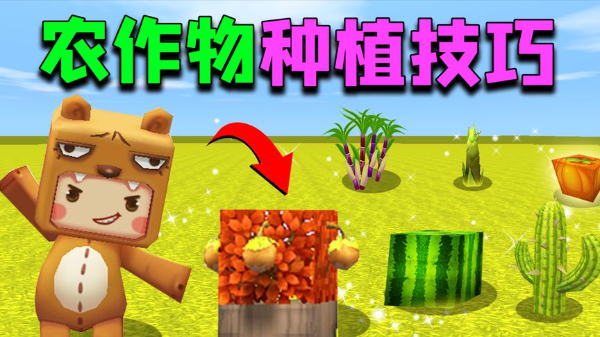 迷你世界黑科技:种植各种农作物的技巧!3分钟教程简单易学