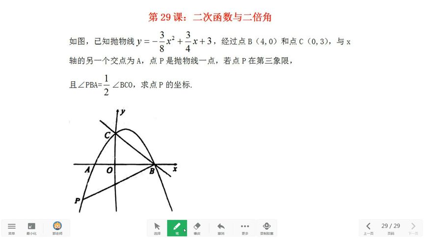 第29课:二次函数与二倍角,转为等角问题,四种处理方法