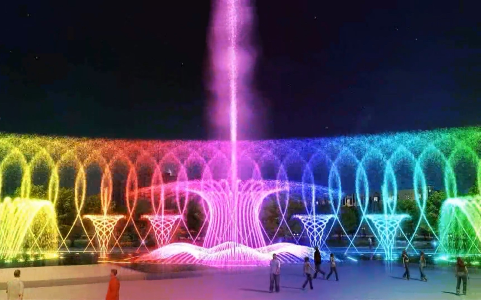 音乐喷泉动画欣赏