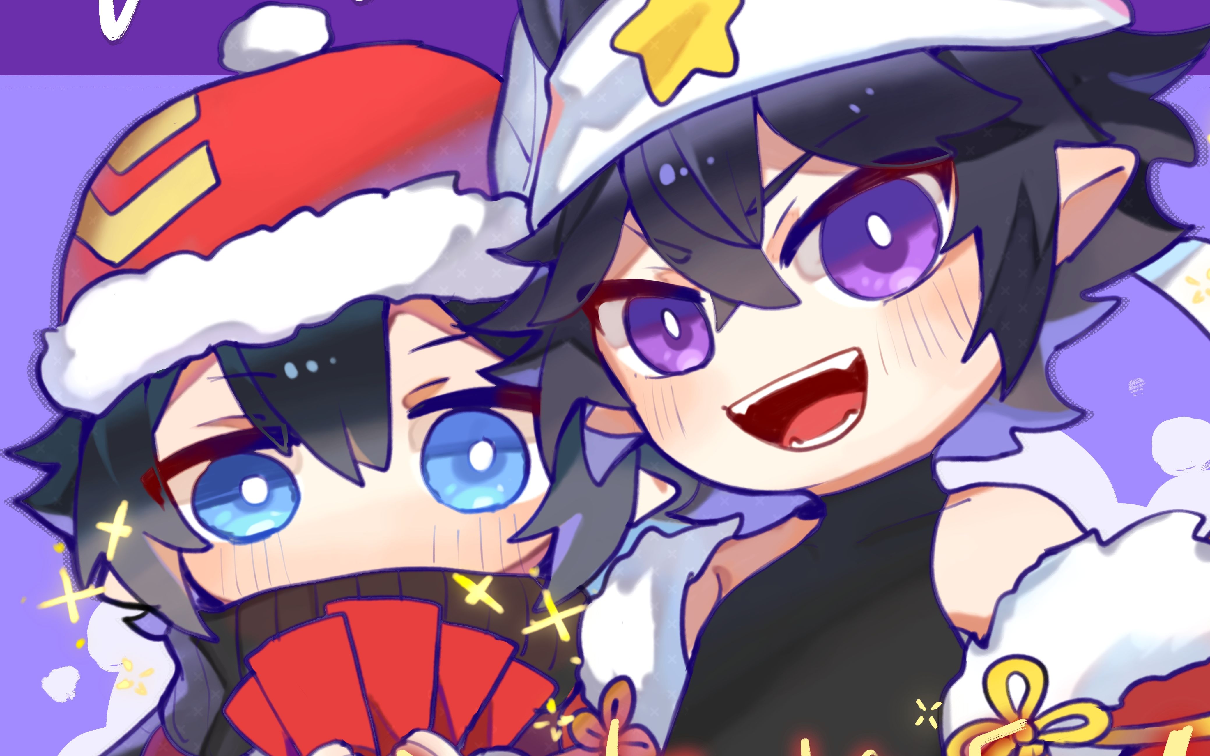 【绘画过程】给亲友画的新年QQ雷卡