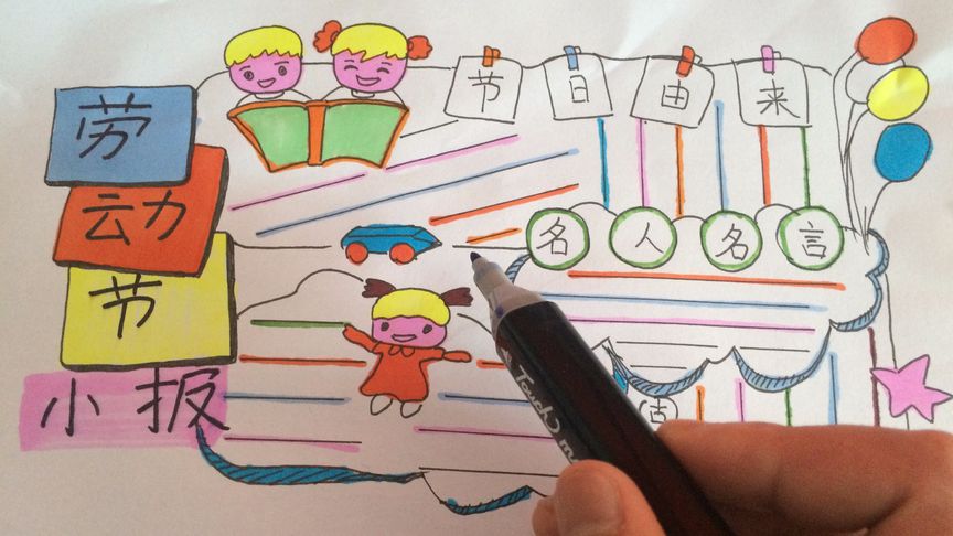 劳动节小报,简单漂亮版本!