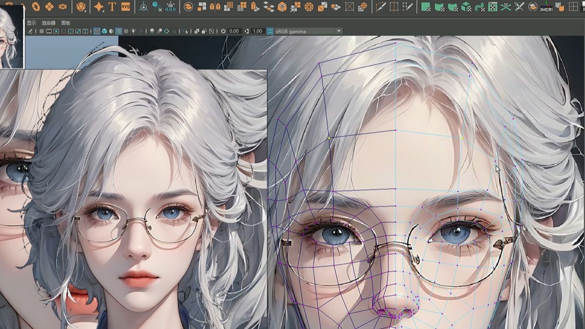 【Maya人物建模】从拉box开始教你制作眼镜女郎人物模型制作,maya...