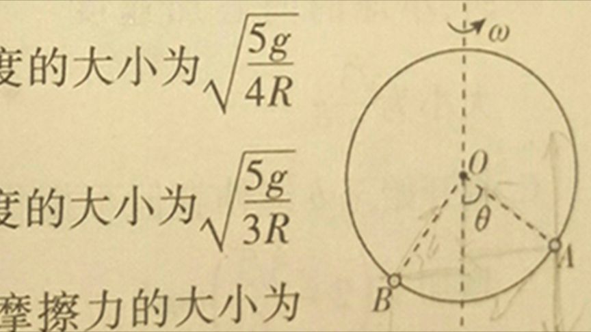 高中物理圆周运动,小球随圆环一起转动,方向未知的摩擦力怎么求