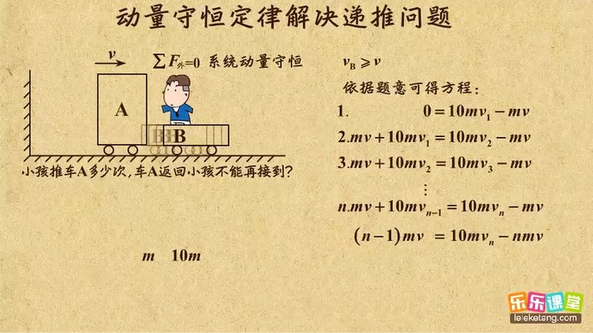 高中物理-动量守恒定律实例(动量守恒递推问题)