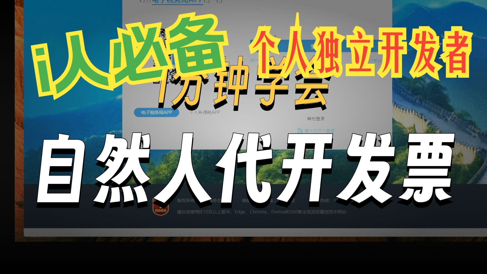 个人开发者如何在线为公司开具发票(自然人代开增值税发票指南),i人...