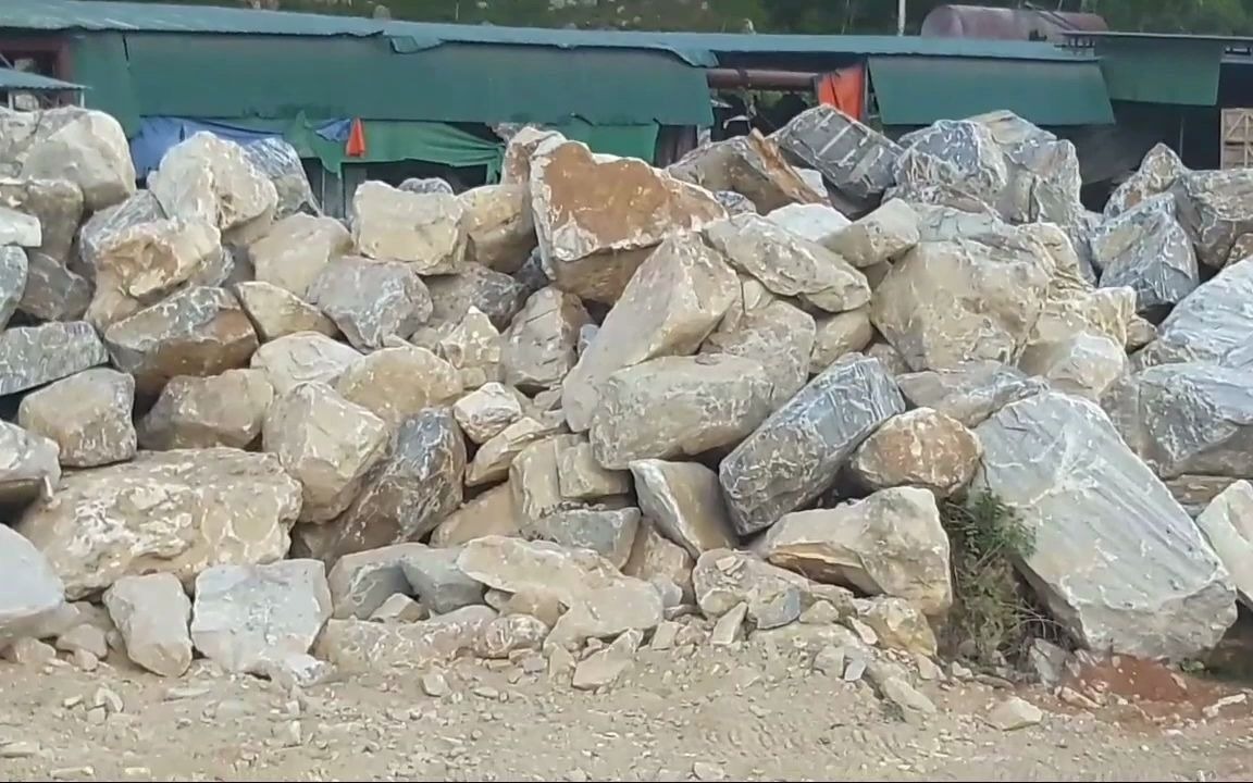 越南天然石材厂,看看他们如何切割 出口外贸中国