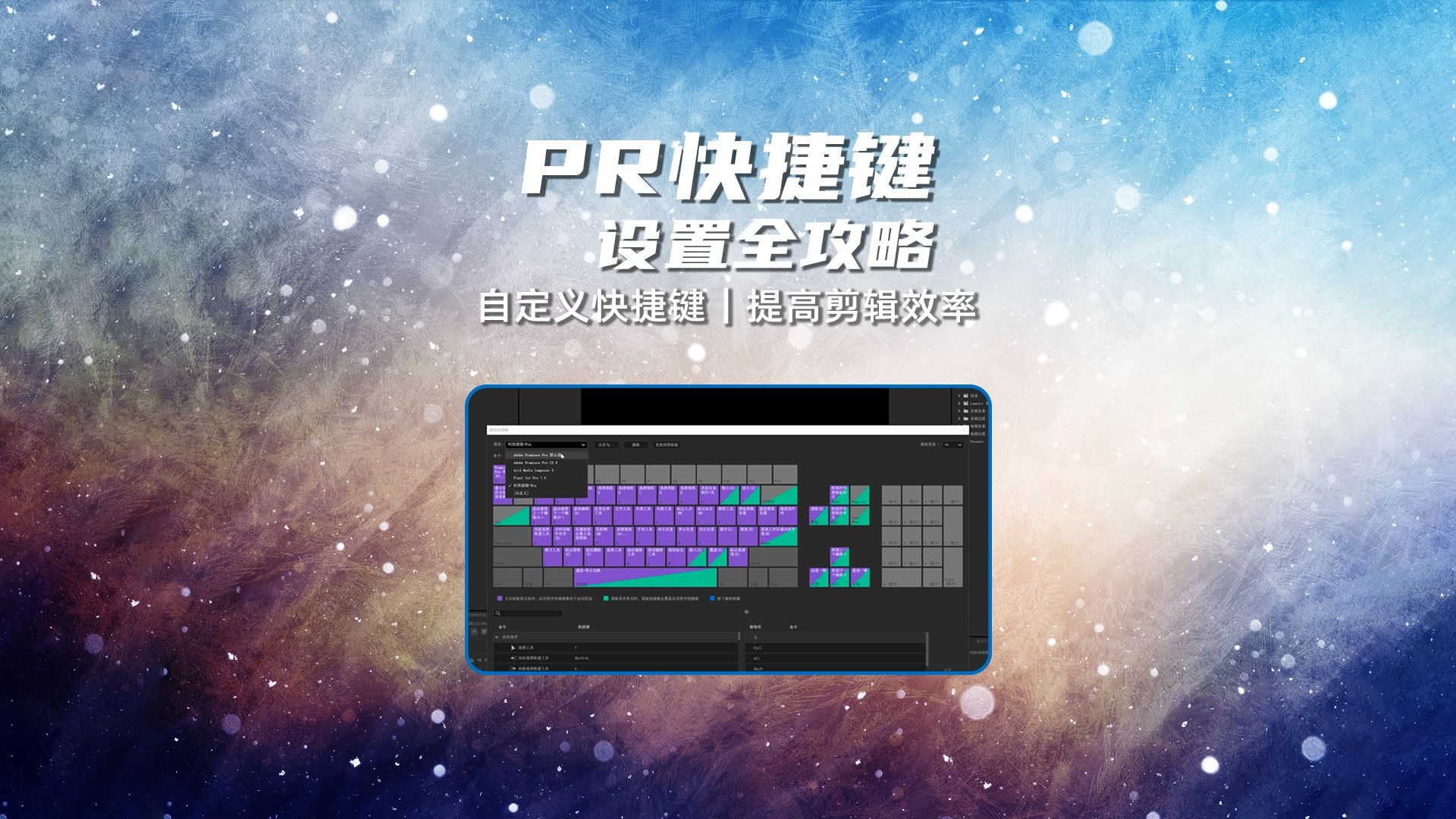 第8集 如何在PR中设置和修改快捷键,还有常用高效自定义键位分享。