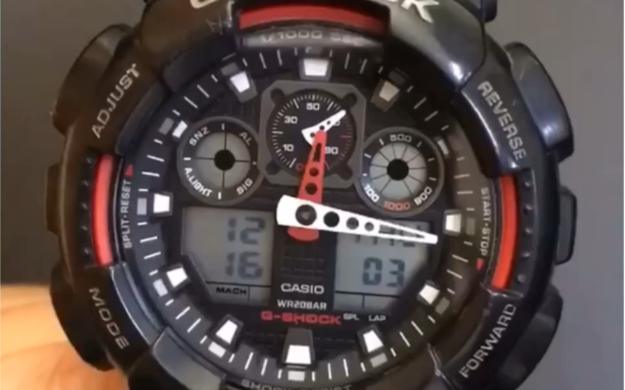 卡西欧手表G-SHOCK GA-100换电池