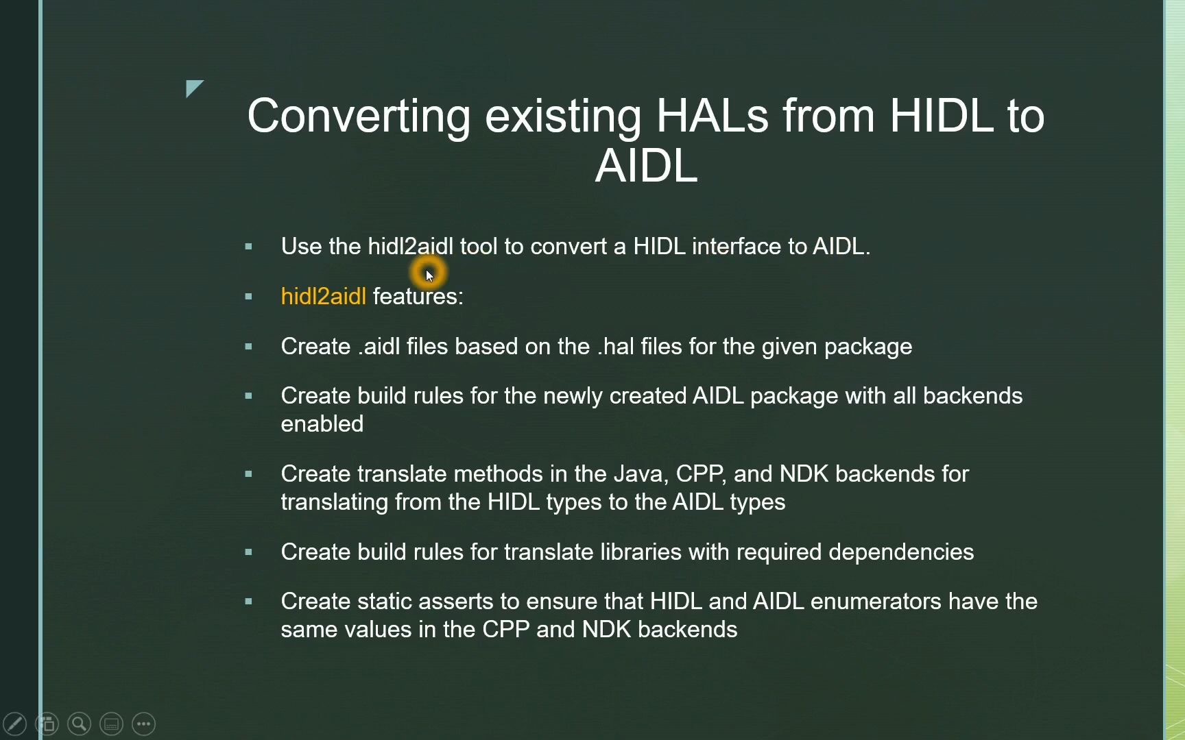 Android Framework- Converting existing HAL from HIDL to AIDL