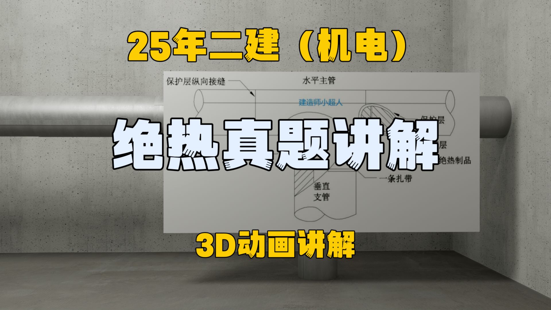 24年二建(机电)真题,动画讲解,25年机电动画课程
