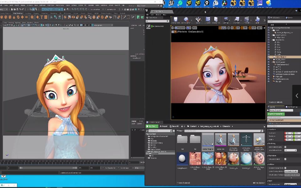 MAYA和UE4实时同步摄像机和动作到关卡(实用干货)