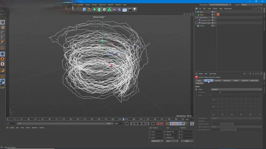 【C4D&redshift教程】R21-如何制作样条线增长动画