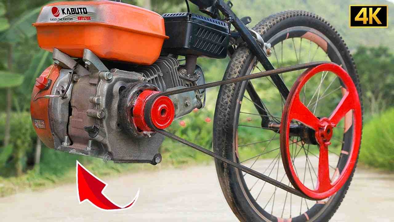 第八集,颠覆骑行!自制高速无链自行车,柴油发动机加持动力拉满,时速、...