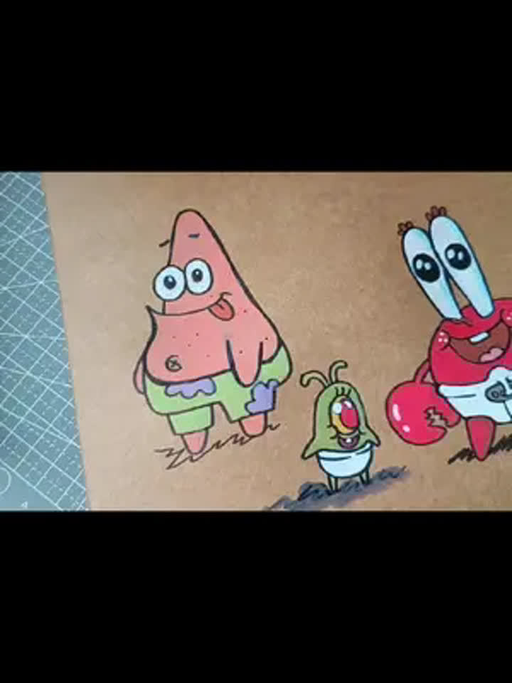 #画画 #想画就画 #丙烯马克笔 #海绵宝宝 #手绘